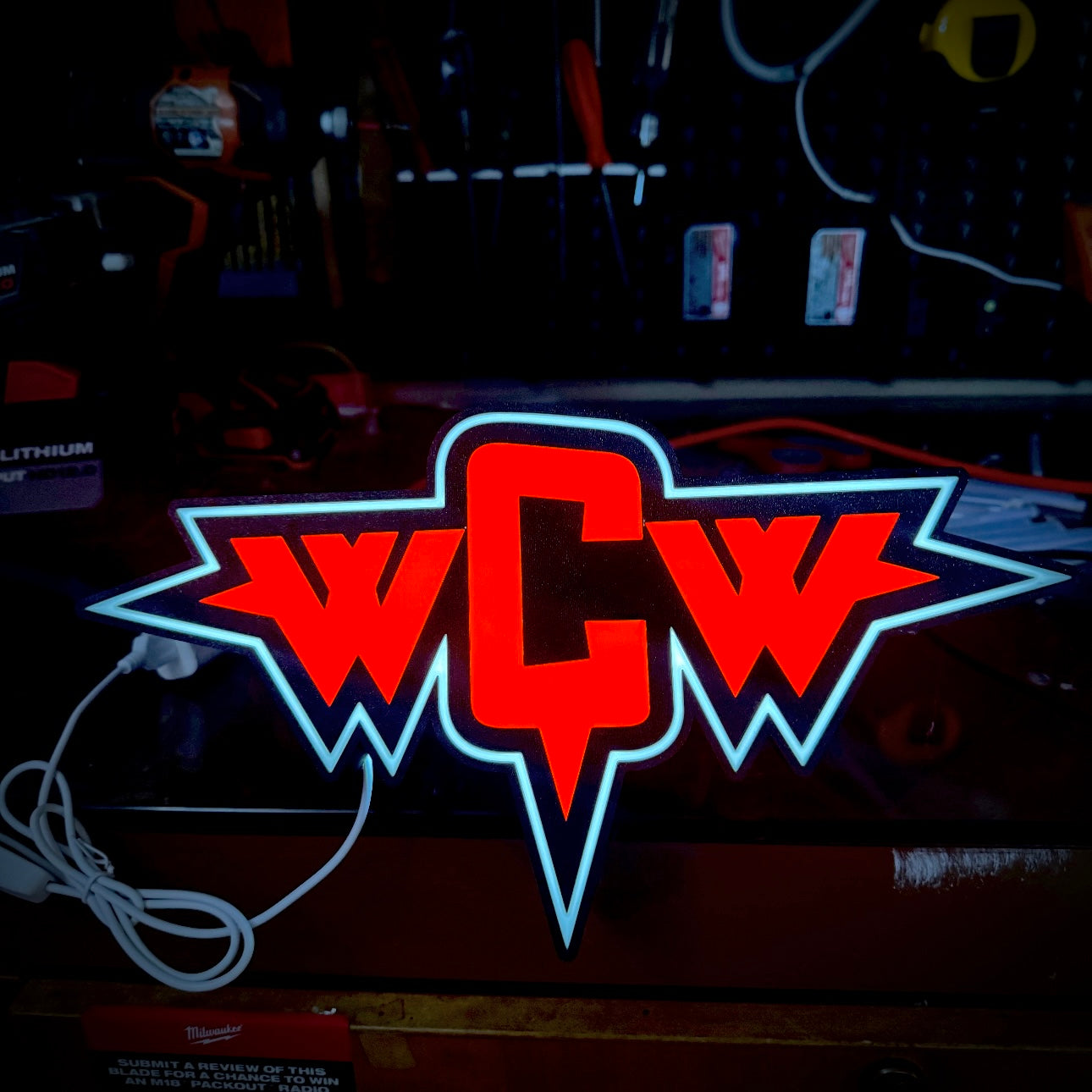 WCW Retro Logo LED Bar Light – Sign Guy