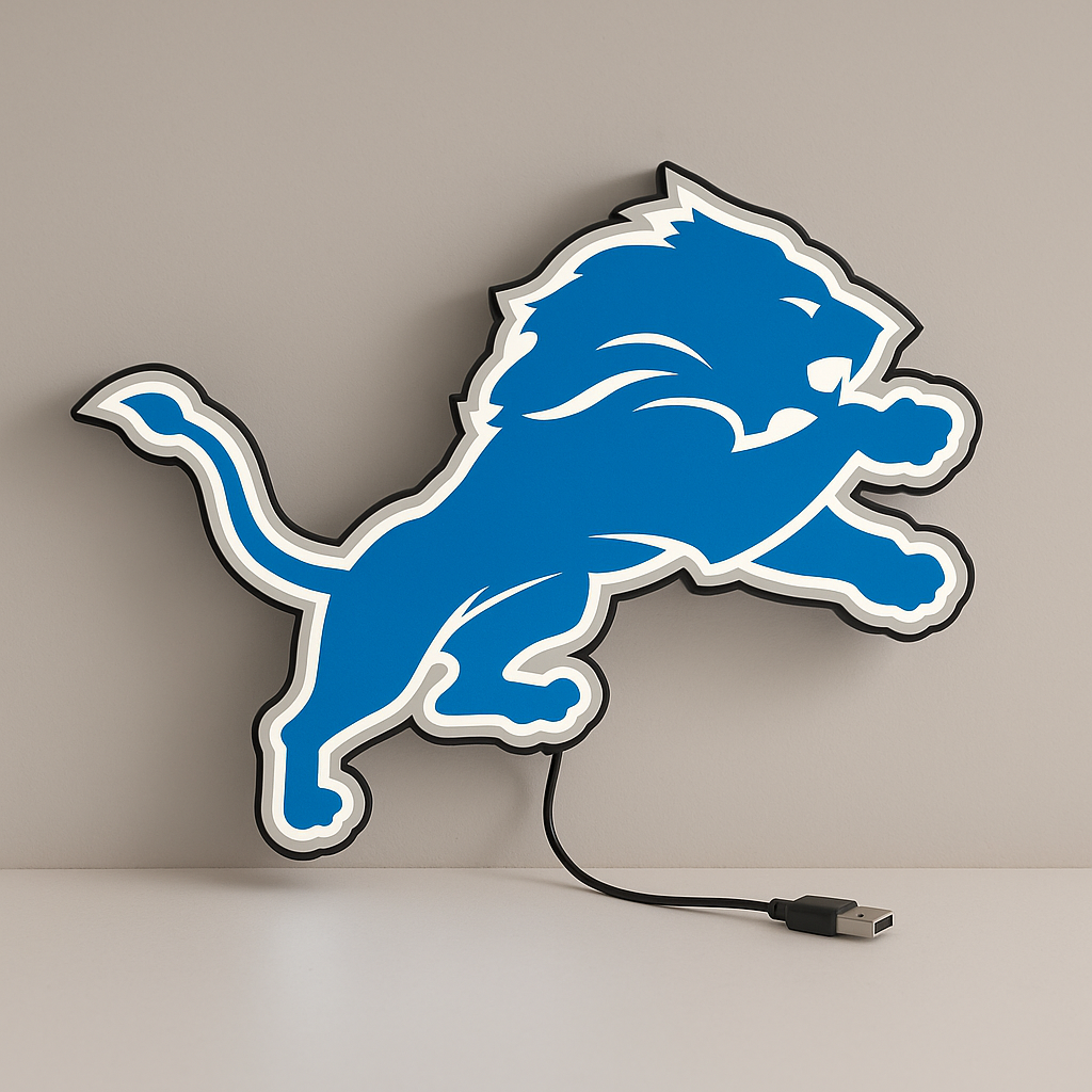 Detroit Lions LED Bar Light - Vibrant Team Spirit Display – Sign Guy